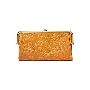 HOBO Lauren Clutch Wallet Sundial White Stitch One Size