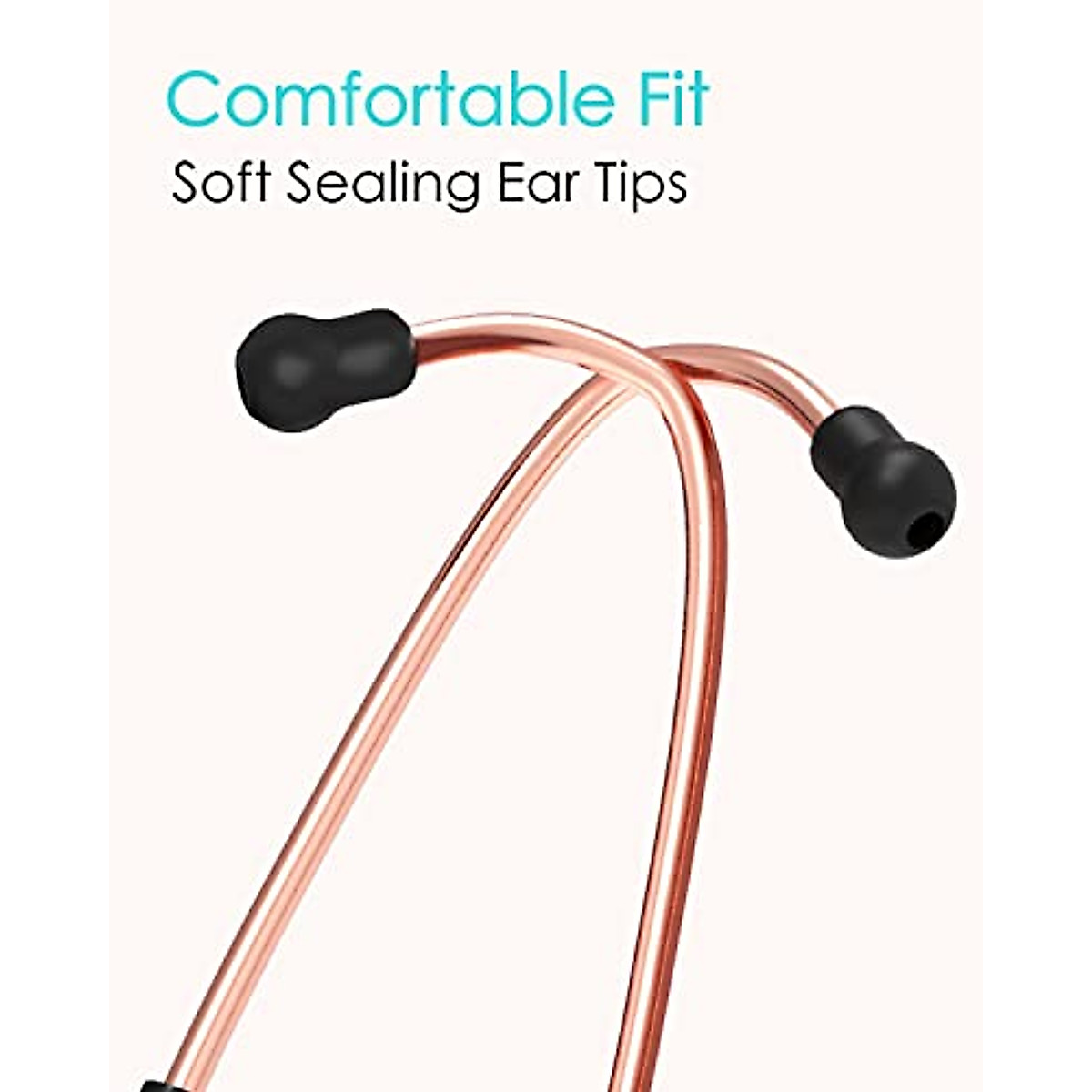 Clairre Rose Gold Stethoscope Gift for Nurses, Doctors and Medical Students, Dual Head for Home Health Use Nurses Week Gift