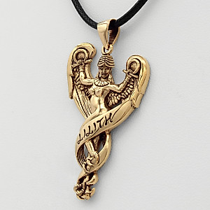 Dryad Design Lilith Pendant Goddess Jewelry - Bronze Wiccan Women's Empowerment Amulet