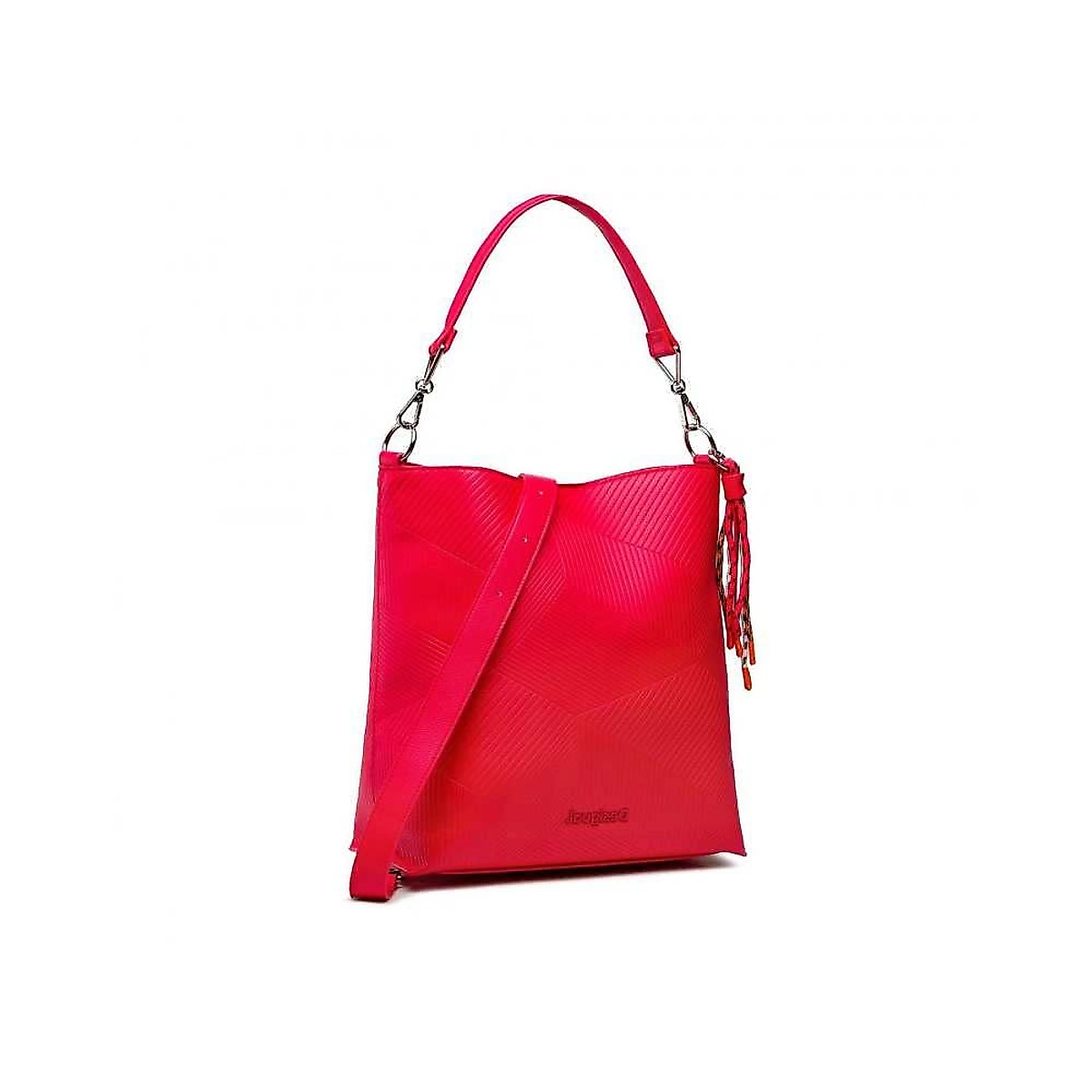 Desigual woMens Casual Shoulder Bag, Red, U US