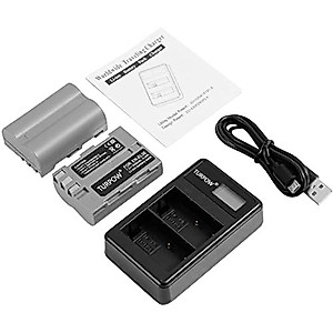 2Packs EN-EL3E 2000mAh Battery and Dual Slot Charger Compatible with Nikon D50, D70, D70s, D80, D90, D100, D200, D300, D300S, D700 D900 MH-18, MH-18a, MH-19, MB-D200, MB-D10 & More Digital SLR Camera