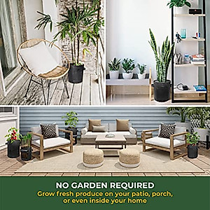 La Main Verte Potato Growing Containers, [5 Pack] 10 Gallon Potato Bags for Growing Potatoes, Non Woven Potato Pots for Growing Potatoes with [Bonus] Garden Gloves for Tomato, Vegetable and Fruits