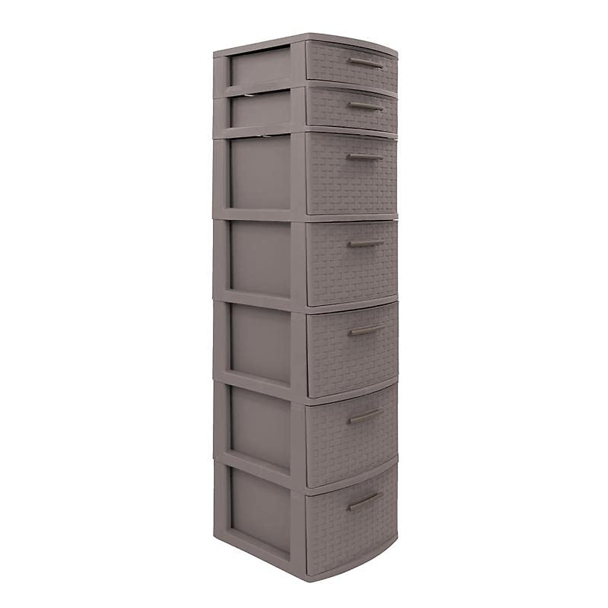 MQ Eclypse 7-Drawer Plastic Storage Unit, Taupe