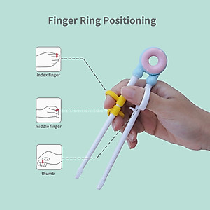 Kids Chopsticks - 2 Pairs Cute Donut Lollipop Cartoon Design Plastic Training Chopsticks for Kids Beginners, Chopstick Trainer/Helper