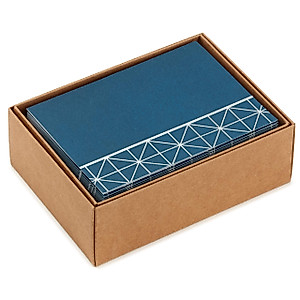 Hallmark Blank Cards Assortment, Geometric Silver Foil (40 Note Cards with Envelopes)