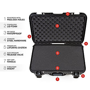 Nanuk 935 Waterproof Carry-On Hard Case with Wheels and Foam Insert (Black)