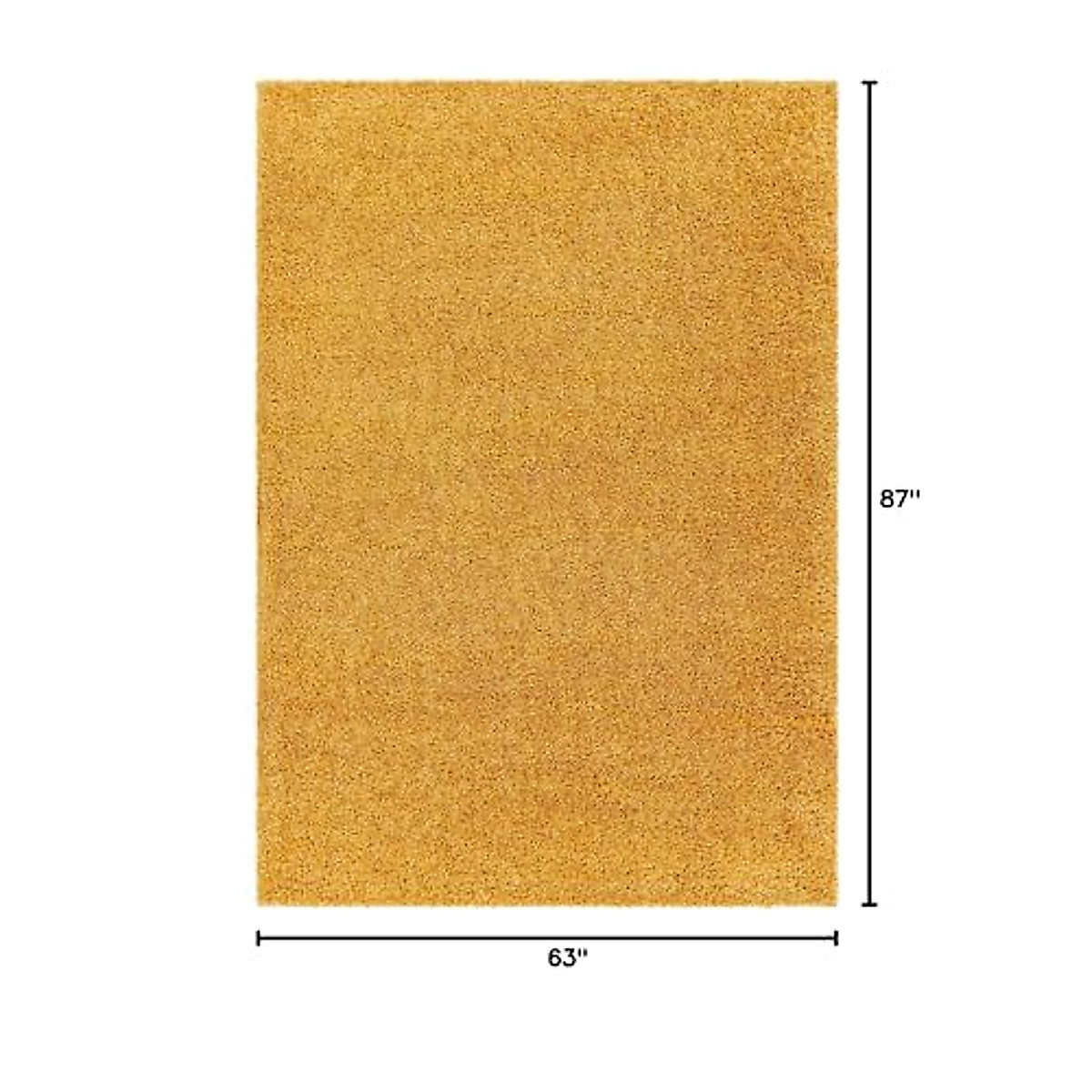 Mark&Day Area Rugs, 5x7 Vere Modern Shag Bright Orange Area Rug, Orange Carpet for Living Room, Bedroom or Kitchen (5'3" x 7'3")