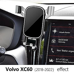 musttrue LUNQIN Car Phone Holder for 2018-2023 Volvo XC60 [Big Phones with Case Friendly] Auto Accessories Navigation Bracket Interior Decoration Mobile Cell Mirror Phone Mount