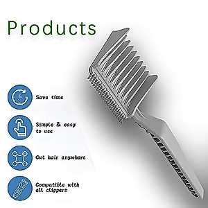 hwojjha fade comb, barber fade comb, professional hair cutting comb, compatible with all barber brands…(2pcs)
