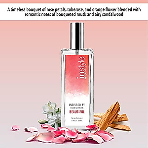 Instyle Fragrances | Inspired by Estee Lauder's Beautiful | Women’s Eau de Toilette | Vegan, Paraben & Phthalate Free | Never Tested on Animals | 3.4 Fl Oz