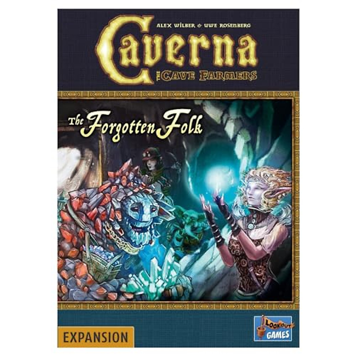 Lookout Games Caverna The Cave Farmers The Forgotten Folk Board Game EXPANSION | Cooperative Farming Strategy Game for Adults and Kids | Ages 12+ | 1-7 Players | Avg. Playtime 30-210 Minutes | Made by