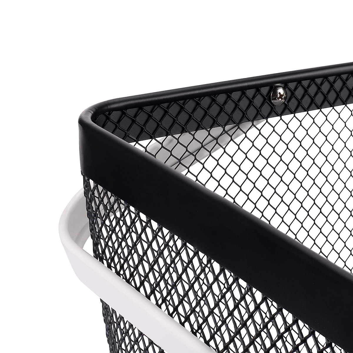 IBERG Metal Wire Basket with Handles Multi-Functional Hanging Basket - Solutions for Kitchen, Garden and More (Black)