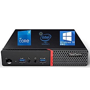 Lenovo ThinkCentre M700 Tiny Desktop Computer, Intel Core i5-6500T Upto 3.1GHz, 32GB RAM, 256GB SSD, 4K 3-Monitor Support DisplayPort, VGA, HDMI, AC Wi-Fi, Bluetooth - Windows 10 Pro (Renewed)