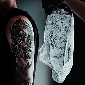 Saniderm Original Tattoo Aftercare Bandage (Personal Roll, 10.2 in x 2 yd) – Convenient, Faster Tattoo Healing and Protection – Sterile, Waterproof, and Latex-Free Tattoo Aftercare Wrap – Gloss Finish