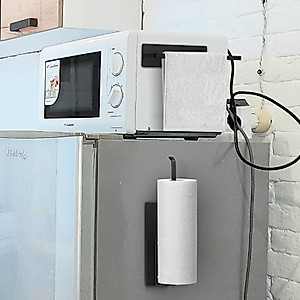 Magnetic Paper Towel Holder for Fridge, Toilet Paper Roll Holder Magnetic Paper Towel Rack Wall Mount Fridge Organizer for Paper Towels Rolls Bathroom Toilet Pantry RV Kitchen Organizers and Storage