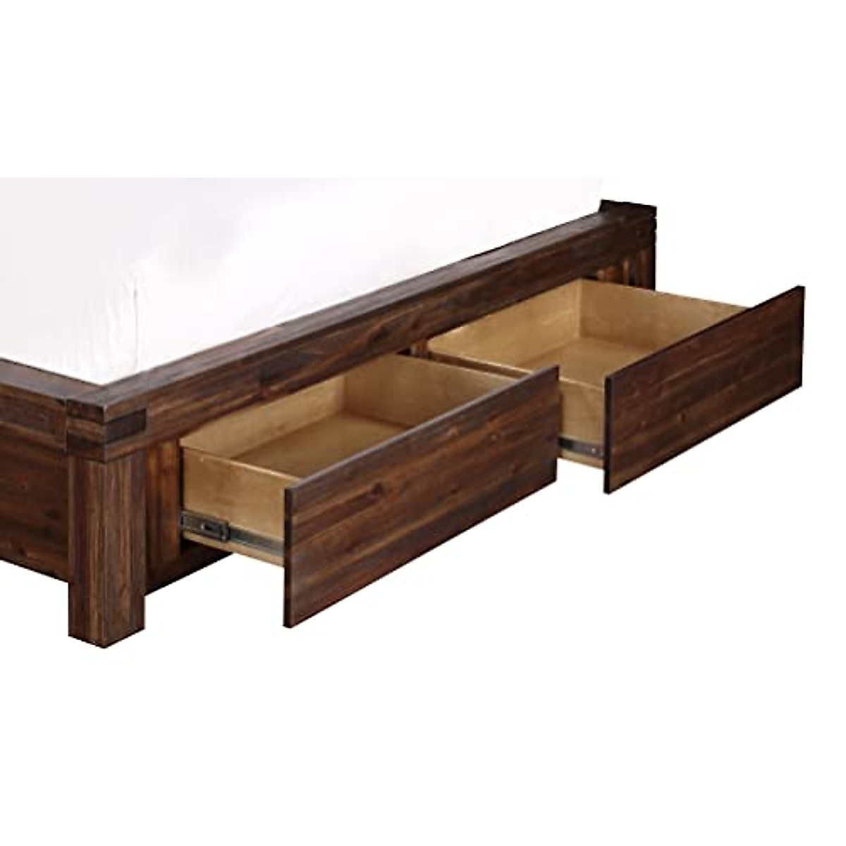 Modus Furniture Solid-Wood Bed, Queen, Meadow - Brick Brown