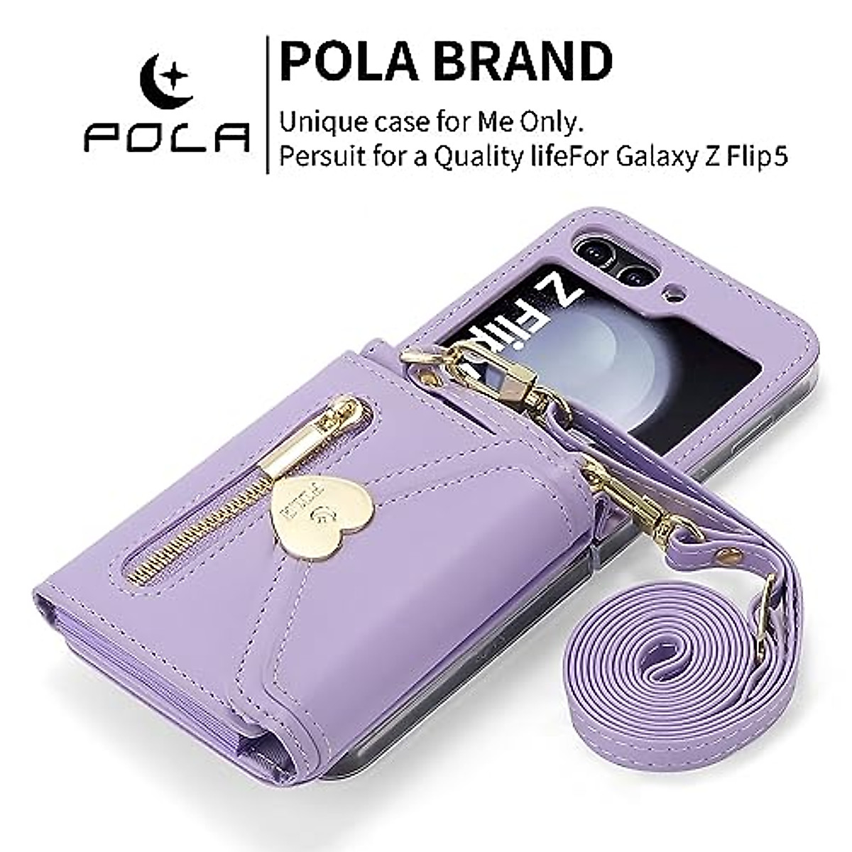 phone flip case Compatible with Samsung Galaxy Z Flip 5 Case with Card Holder and PU Leather Wallet Case Compatible with Women Girls 360 Shockproof Full Body Protection Bumper Shockproof Flip Case pho