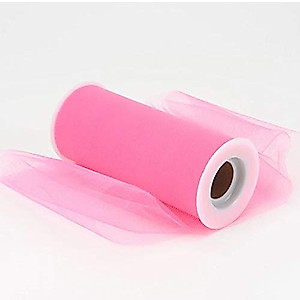 Tulle Fabric - 6in. Wide X 25 Yards (Shocking Pink)