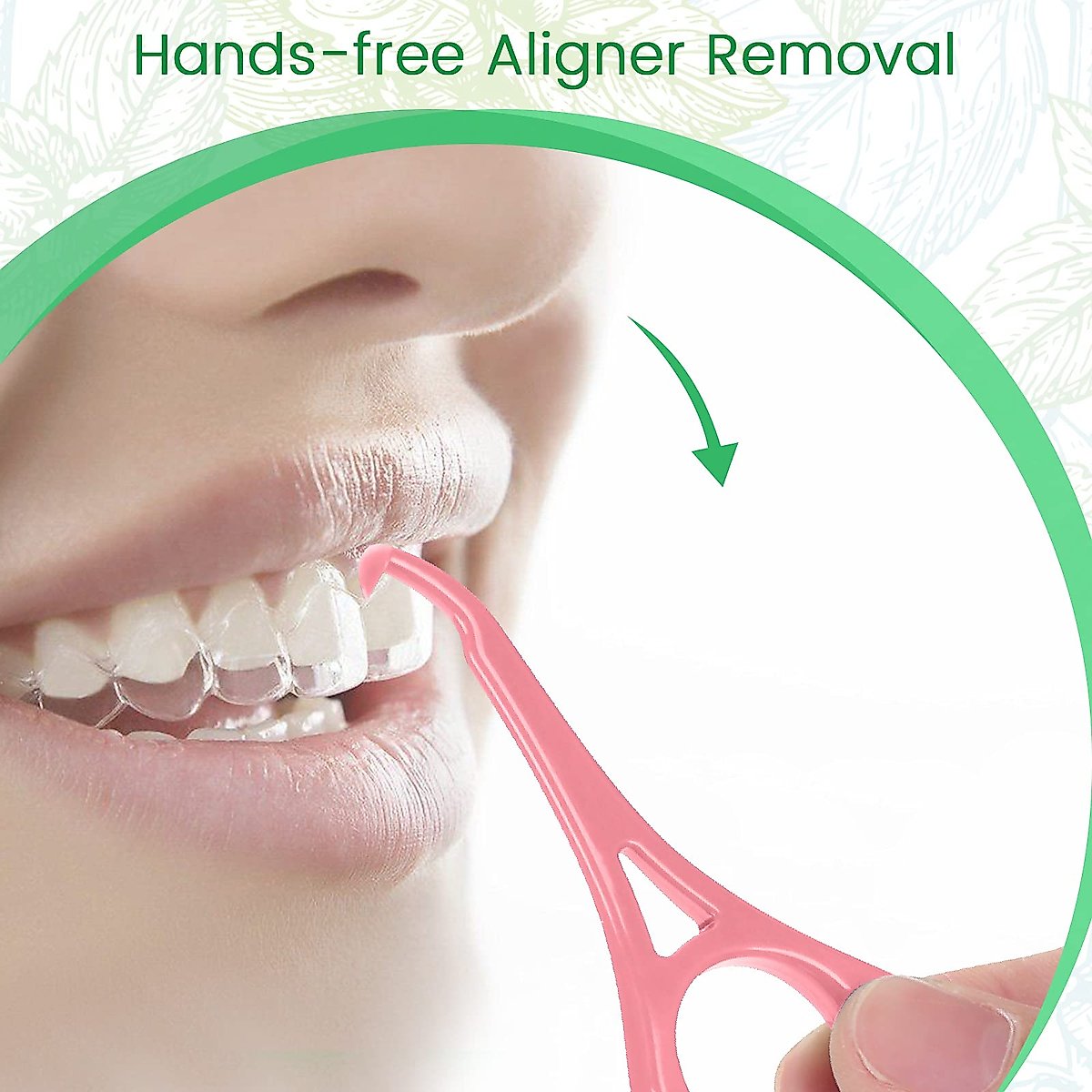 Aligner Chewies for Invisalign Aligners - Mint Scented (20Pcs Chewies) and 2 Aligner Removal Tools