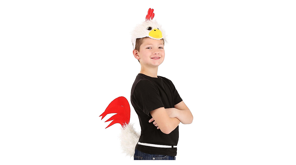 Elope Chicken Headband & Tail Costume Kit for Fun