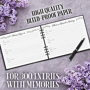 Generic Funeral Guest Book, Celebration of Life Decorations, Celebration of Life Guest Book, Guest Book for Funeral, Funeral Guest Book for Memorial Service with Table Card, Pen & Stand, Wood Book