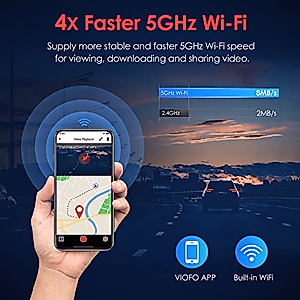 【Bundle: VIOFO A129Pro Duo with GPS + CPL + Hardwire Cable】 VIOFO A129 Pro Duo 4K Dual Dash Cam 3840 x 2160P Ultra HD 4K Front and 1080P Rear Car WiFi Dash Camera w/GPS, Parking Mode