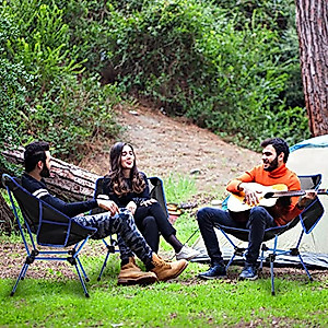 FBSPORT 2 Pack Portable Camping Chairs Lightweight Backpacking Chair Compact & Heavy Duty for Camp, Backpack, Hiking, Beach, Picnic, with Carry Bag