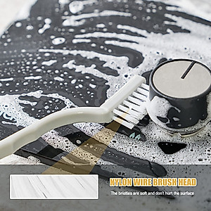 ORIJOYNA Set of 3 Kitchen Cleaning Scrubbers - Wire Brush (Stainless Steel + Brass + Nylon) for Range Hood Grease, Grime and Rust