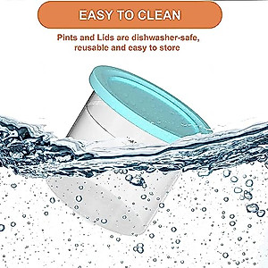 Creami Pint Containers, for Ninja Creami Containers 4 Pack,16 OZ Creami Pint Safe and Leak Proof Compatible NC301 NC300 NC299AMZ Series Ice Cream Maker