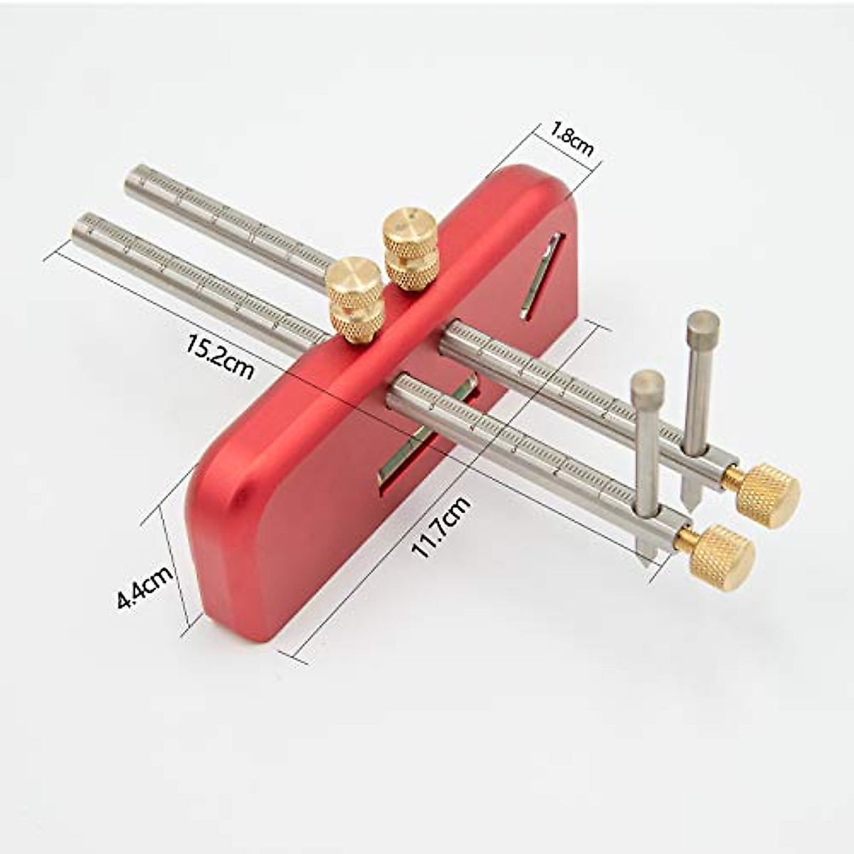 Zeglavi Adjustable Marking Gauge Woodworking Scriber Mortise Gauge Aluminum Alloy DIY Draw Line Metal Ceramic Wood Scribing Tools for Carpenter