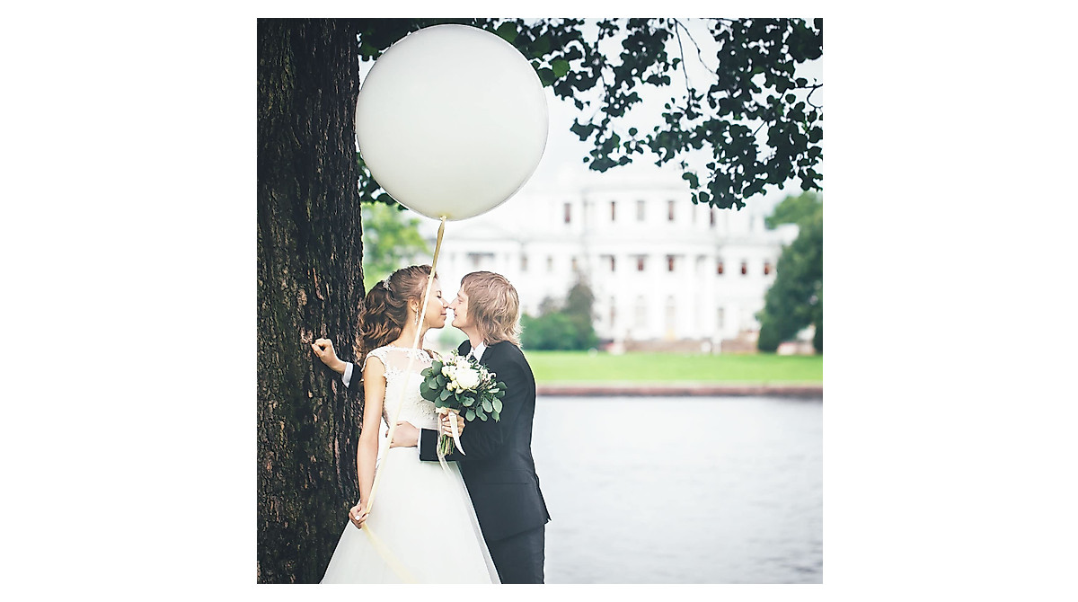 24 inch Large Round White Balloons 10 Pack Thick Big jumbo Latex ...