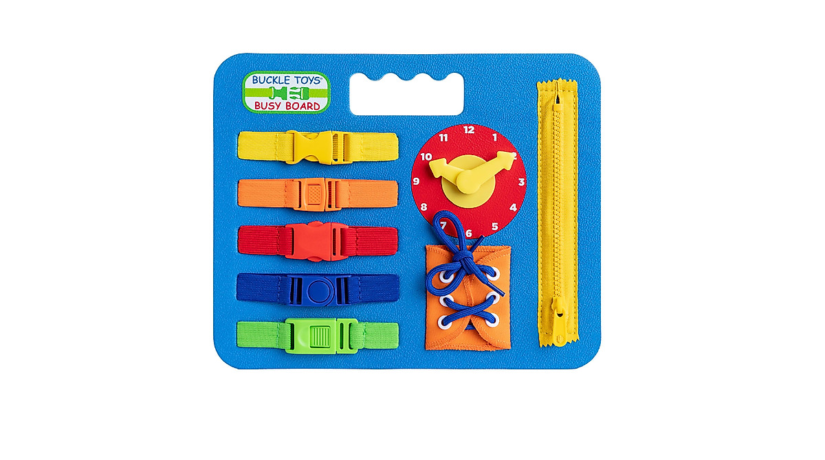 Buckle Toys Montessori Busy Board for Toddlers and Kids - Sensory ...