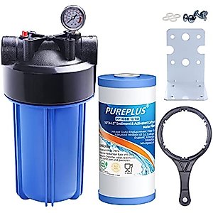 PUREPLUS Whole House Water Filtration System with Sediment and Carbon Water Filter