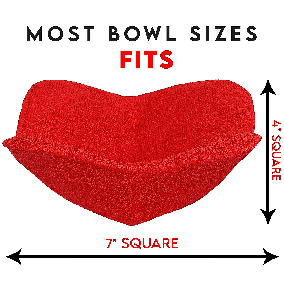 Majesty Trends Bowl Cozy Set of 4 Microfiber Huggers For Hot & Cold Bowls Microwave Safe Premium Quality Pot Holder This Heat Resistant Dishes Pads Can Use As Mittens (4 PCS)