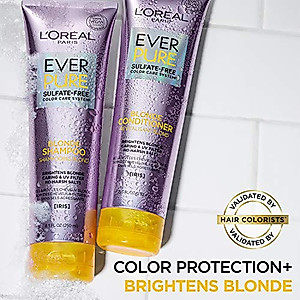 L'Oreal Paris EverPure Blonde Sulfate Free Shampoo and Conditioner for Blonde Hair, 8.5 Ounce (Set of 2)