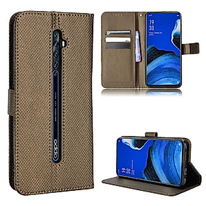 Phone Case for Oppo Reno2 Z, Leather Wallet Case for Oppo Reno2 Z Non-Slip PU Leather Cover, Flip Folio Book Phone Cover for Oppo Reno2 Z Case