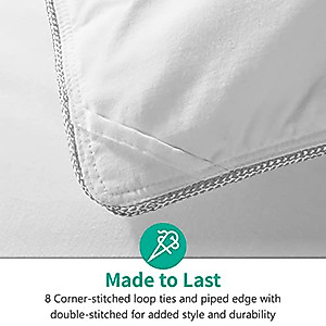 APSMILE Goose Feathers Down Comforter King Size Luxurious All Seasons Duvet Insert - Ultra-Soft 750 Fill-Power Hotel Collection Comforter, 54 Oz Fluffy Medium Warmth, (106x90, Solid White)