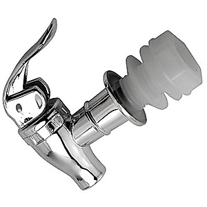 AquaNation BPA Free Replacement Cooler Faucet Water Bottle Jug Ceramic Water Crock Reusable Spigot Spout Water Beverage Lever Pour Dispenser Valve Gravity Water Tap - Chrome (1)