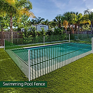 Ohuhu Garden Fence Animal Barrier, 4' x 100' Reusable Netting Plastic Safety Fence Roll, Temporary Pool Fence Snow Fence Economy Construction Fencing Poultry Fence for Deer, Rabbits, Chicken, Dogs