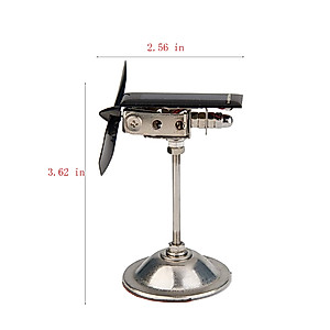 Sunnytech Solar Power Windmill Black Propeller Creative Solar Car Rotating Windmill Ornaments Dynamic Interior Decoration Science Home Office Toy for Desk Physics Toy Solar Car Decoration WJ154