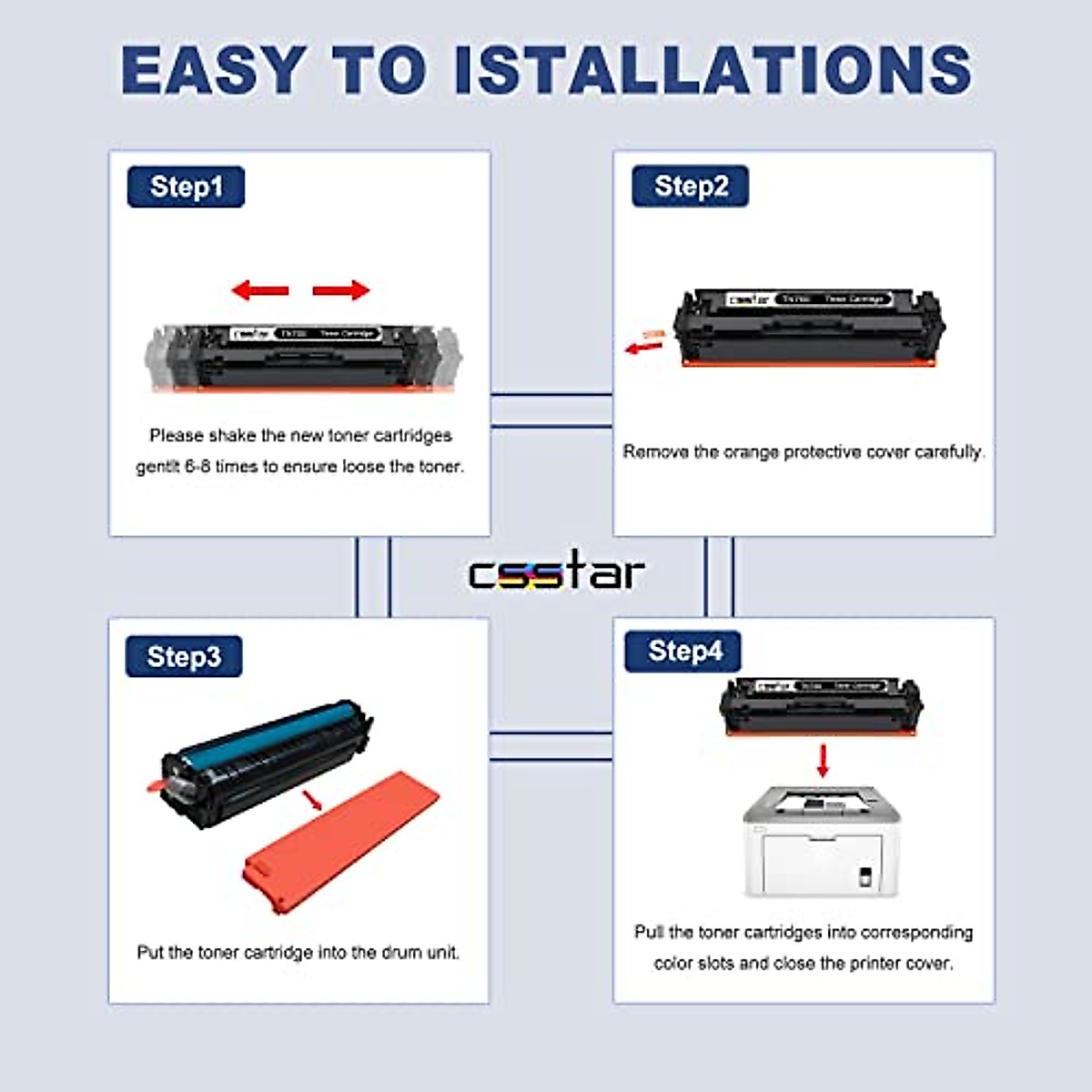 CSSTAR Compatible Toner Cartridge Replacement for Brother TN760 Brother TN730 Toner Compatible with HL-L2370DW, DCP-L2550DW, HL-L2350DW, HL-L2370DWXL, MFC-L2730DW, MFC-L2750DWXL Printer(2 Black)