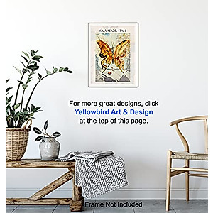 Salvador Dali Wall Art & Decor Print - Gallery Wall Art - Museum Poster - Modern Surrealism Wall Art - Contemporary Wall Art - Butterfly Picture - Living Room, Bedroom - Women, Men, Housewarming Gift