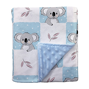 DUISE Koala Bear Child Blanket Boys Soft Baby Blanket, Fleece Kids Girl Security Cute Animal Blanket Plush Dot Toddler Newborn Blanket for Nursery Stroller Crib Receiving Blanket Infant Unisex