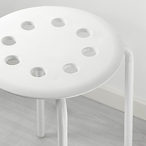 Ikea Marius Durable Stool- 45 Cm - Product Of Sweden (White) - Steel