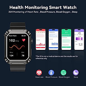 Tank Rival Smartwatch for Men Bluetooth Call(Answer/Dial Call) Military IP69K Waterproof Tactical Smart Watch, 1.83” Big Screen Outdoor Sports Blood Pressure Health Monitor Watch for Android iPhone