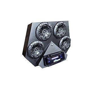 SD 2SBT4B2 -Polaris RZR BT Stereo System UTV Side by Side (4-5.25" Marine Speakers)