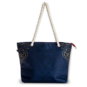 Skullistic Rose Skull Shoulder Bag - Beach, Travel & Gym, Thick Canvas, L18.5 x H13.5 x W5