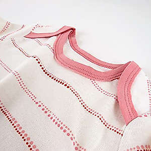 HonestBaby unisex baby 2-pack Organic Cotton Sleeper Nightgown, Meadow Floral Pink Blush, 0-6 Months US