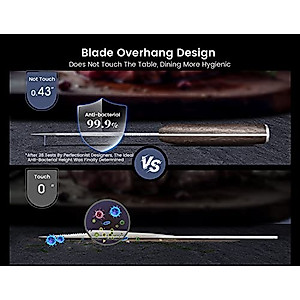 SYOKAMI Steak Knives Set Of 6, 4.8 Inch High-Carbon Japanese Stainless Steel Non-serrated Steak Knife With Wood Handle, Damascus Pattern Full Tang Design, Razor-Sharp Dinner Knives With Gift Box