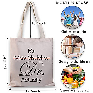 BDPWSS PHD Graduation Gift PHD Candidate Survivor Gift Doctorate Degree Gift It's Miss Mrs Ms Dr Actually Tote Bag (It Dr actually TG)